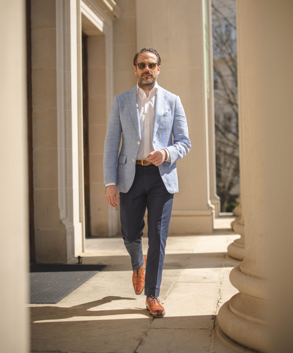 A Linen Sport Coat in Light Blue: Spring/Summer Sport Coat | He Spoke Style