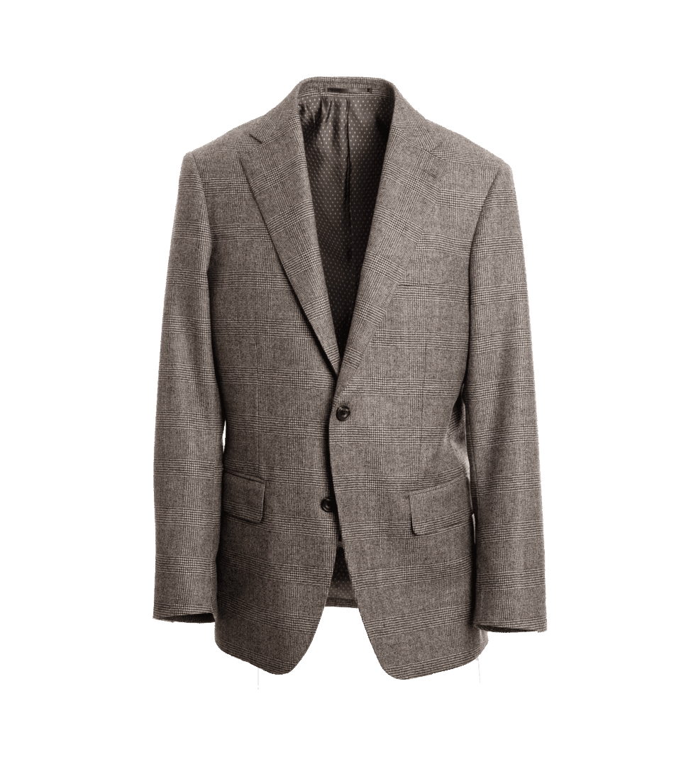 Gray Prince Of Wales Check Flannel Suit | He Spoke Style