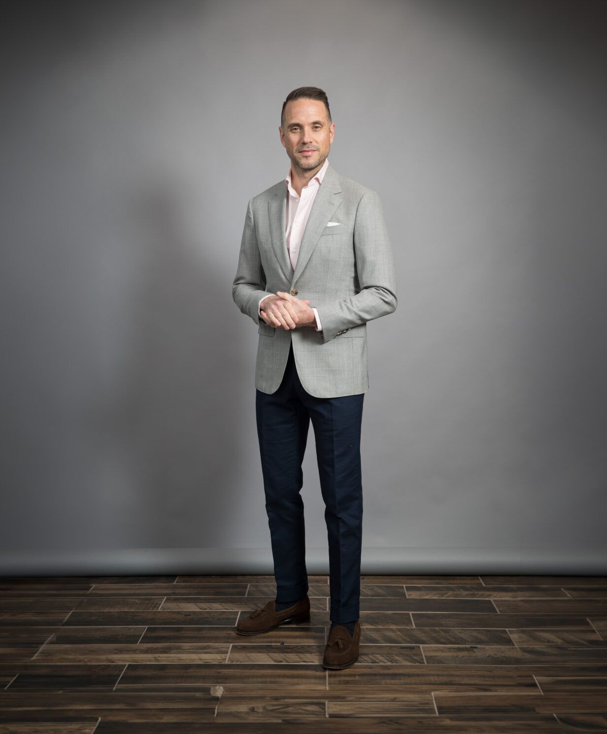 Light Gray Fresco Sport Coat | Custom-Tailored Summer Elegance